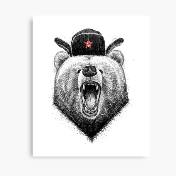 "Angry Russian Bear" Canvas Print for Sale by NikKor | Redbubble