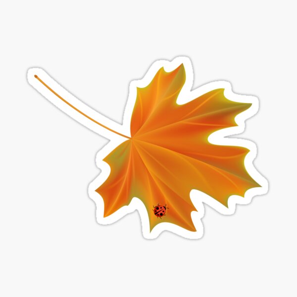 "Autumn maple leaf" Sticker for Sale by Moonlight-Art- | Redbubble