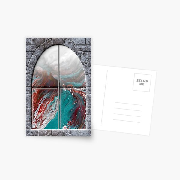 "Casement: Castle Window Landscape" Postcard for Sale by Kathryn ...