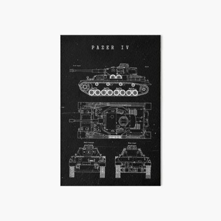 "Panzer IV | World War 2 Vehicle Blueprint" Art Board Print by ...