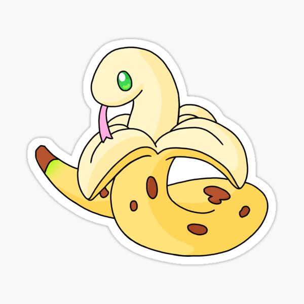 "Banana Snake" Sticker for Sale by Nikaidu | Redbubble
