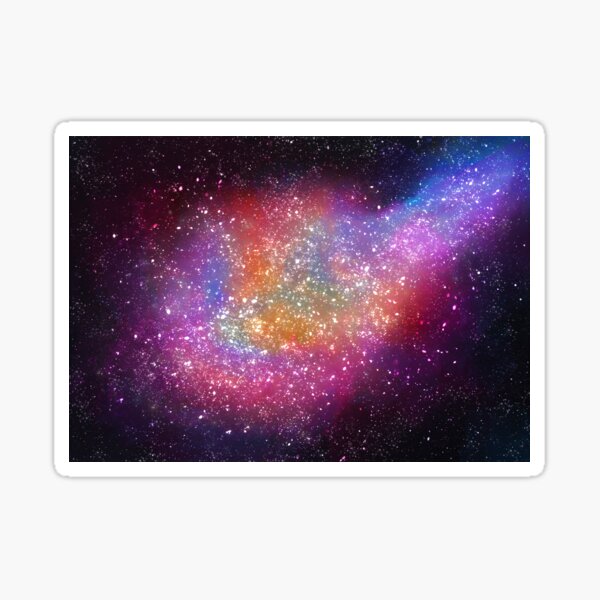 "Rainbow Nebula Galaxy Art" Sticker by ArtfulBonBon | Redbubble