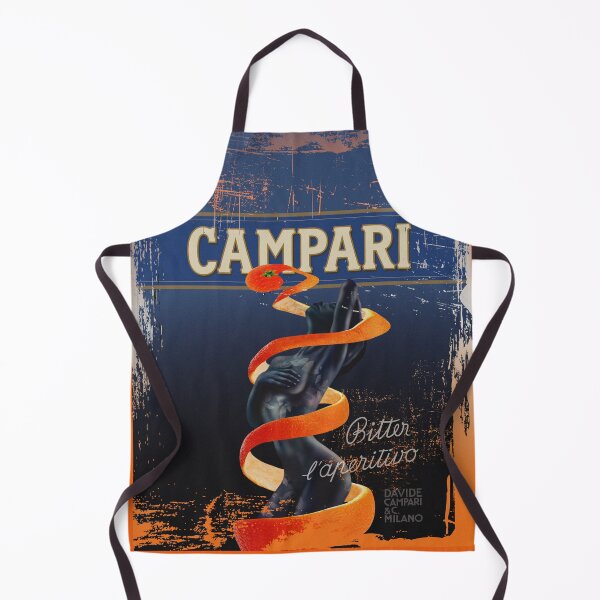 "Campari Vintage Orange Peel Distressed Design Type 2" Apron for Sale ...