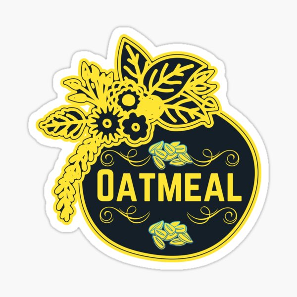 "Oatmeal- Golden Food Container Label " Sticker for Sale by LabelStore ...
