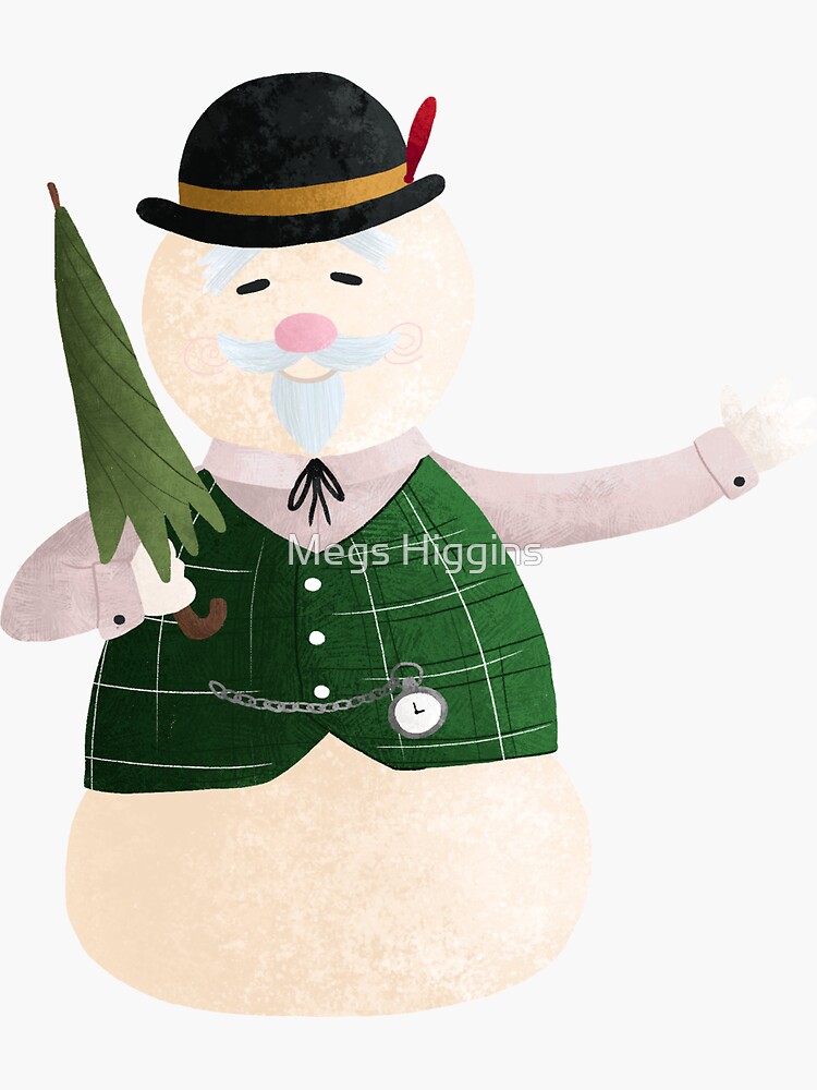 "Sam the Snowman" Sticker for Sale by Megs Higgins | Redbubble