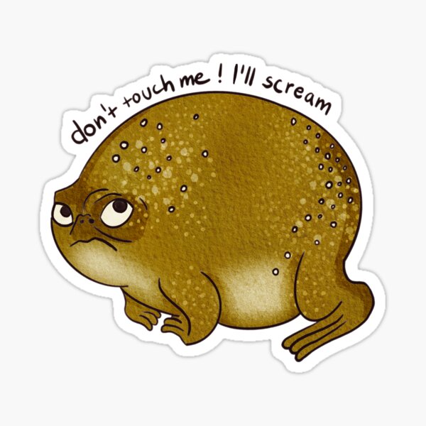 "Squeaking Frog" Sticker for Sale by sohajka | Redbubble