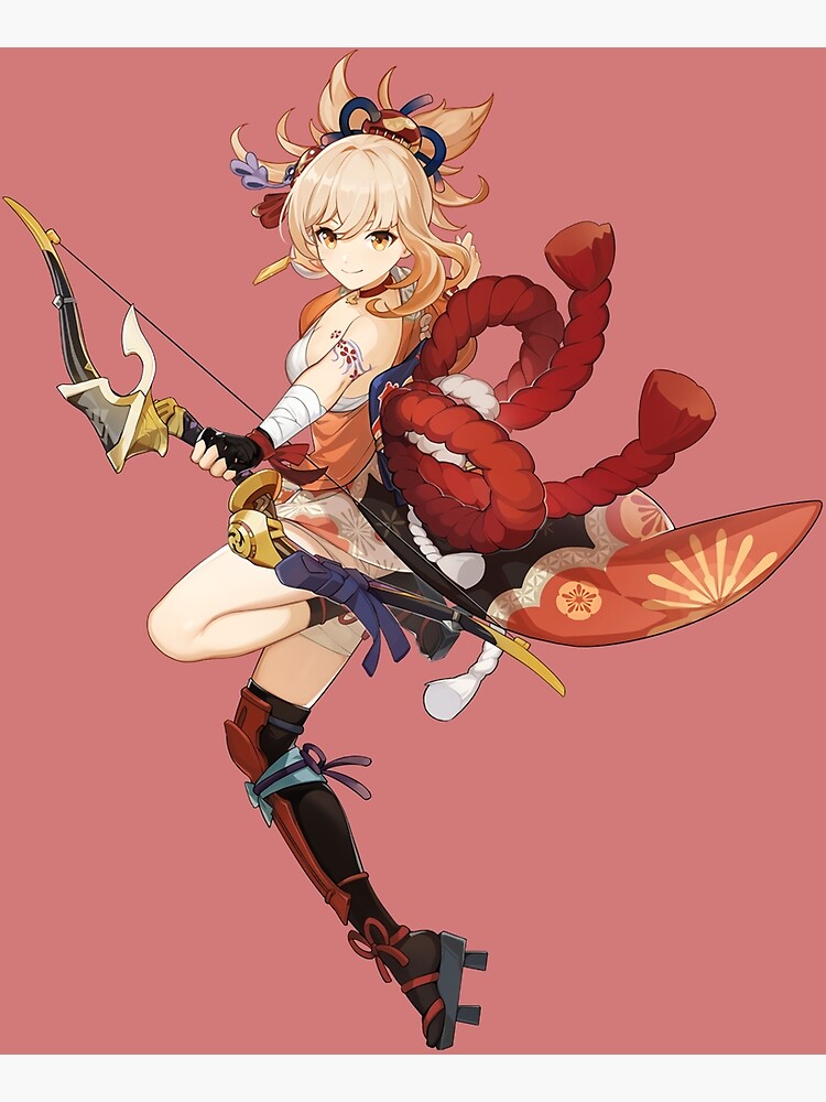 "Naganohara Yoimiya Genshin Impact" Art Print by Nadine-Suciu | Redbubble