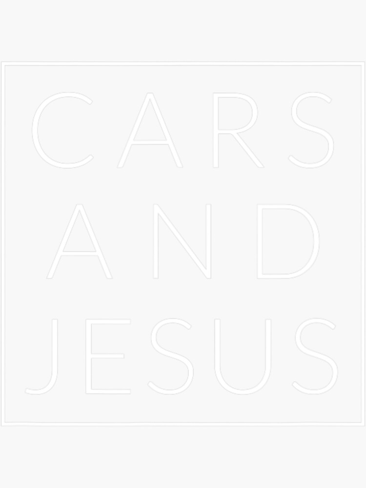 "Cars And Jesus Minimal Hot Rod Christian" Sticker for Sale by ...