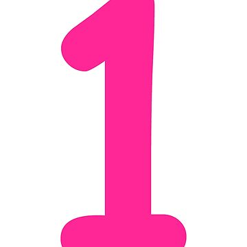 "Pink Number 1 One Funny Birthday Gift" Photographic Print for Sale by ...