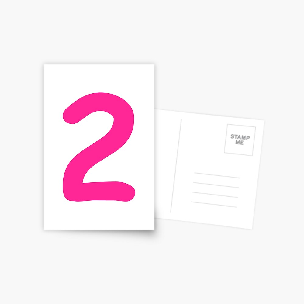 "Pink Number 2 Two Funny Birthday Gift" Sticker for Sale by Shariss ...