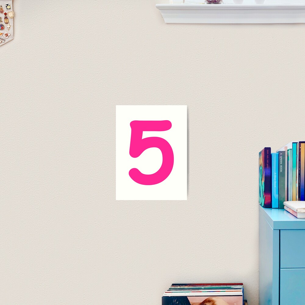 "Pink Number 5 Five Funny Birthday Gift" Poster for Sale by Shariss ...