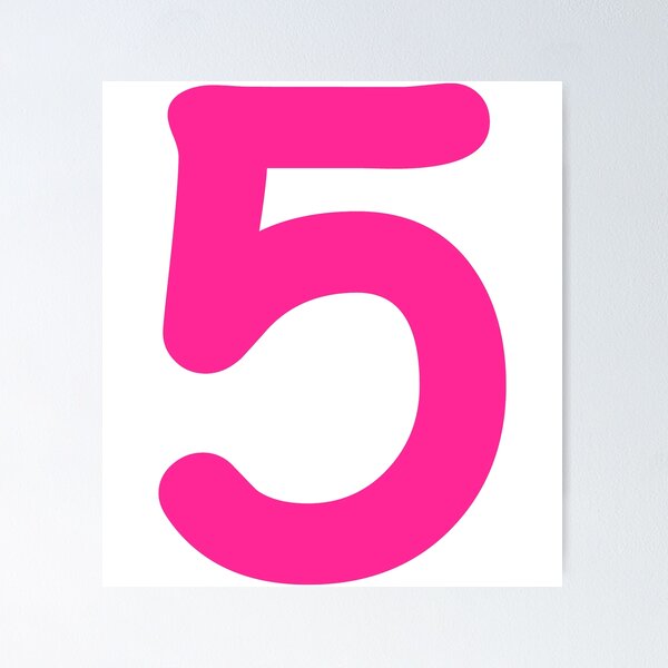 "Pink Number 5 Five Funny Birthday Gift" Poster for Sale by Shariss ...