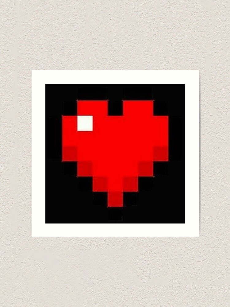 "Minecraft heart pixelart" Art Print by DarkedBane | Redbubble