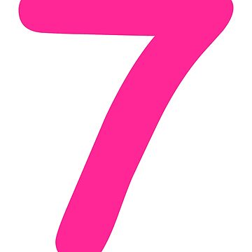 "Pink Number 7 Seven Funny Birthday Gift" Art Board Print for Sale by ...