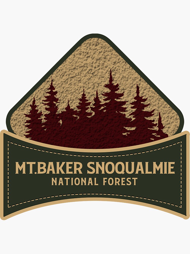 "Mt. Baker snoqualmie national forest" Sticker for Sale by Us-nature ...