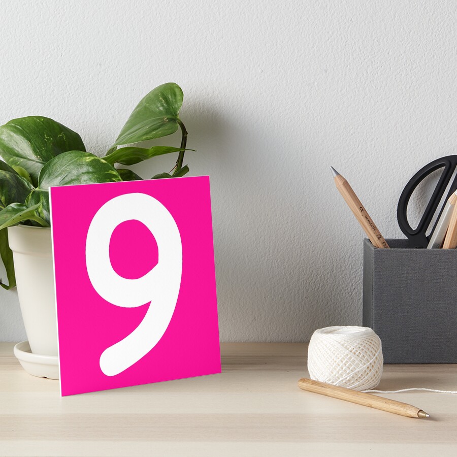 "Pink Number 9 Nine Funny Birthday Gift" Sticker for Sale by Shariss ...