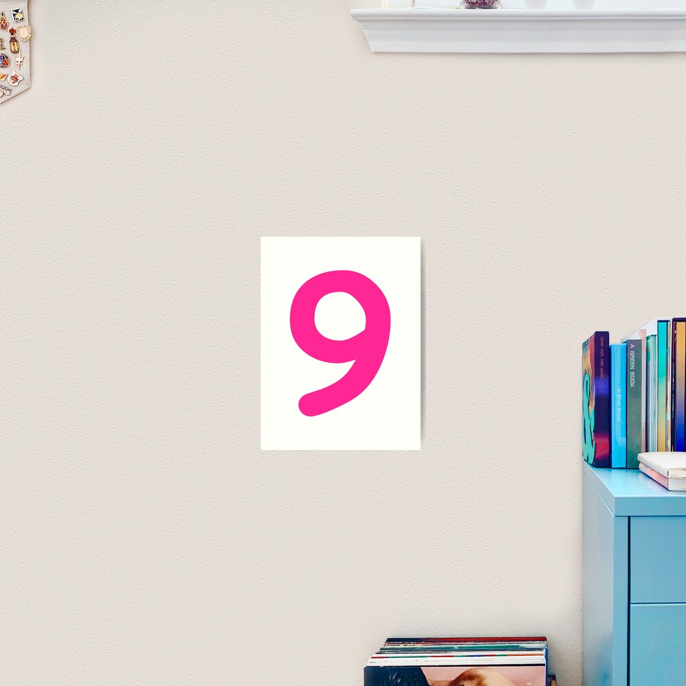 "Pink Number 9 Nine Funny Birthday Gift" Sticker for Sale by Shariss ...