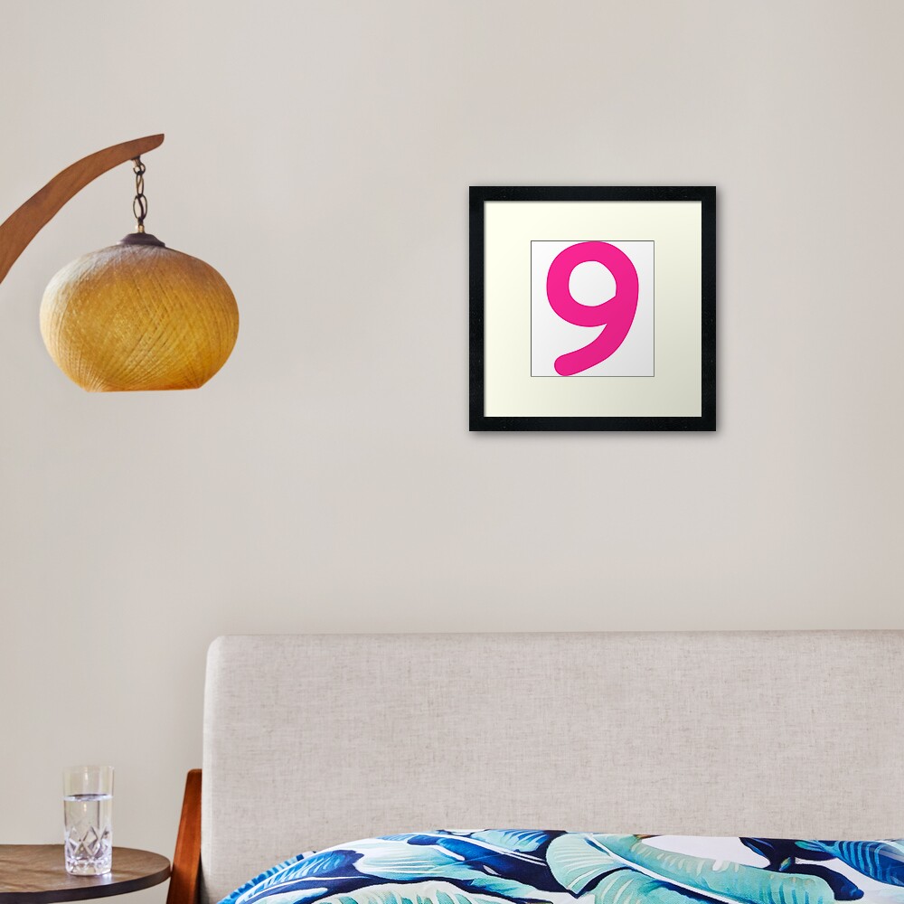 "Pink Number 9 Nine Funny Birthday Gift" Sticker for Sale by Shariss ...