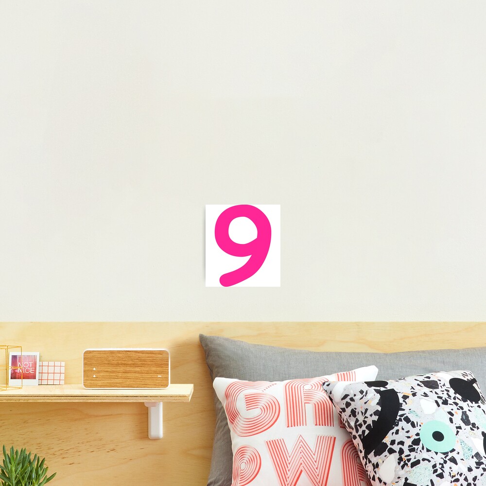 "Pink Number 9 Nine Funny Birthday Gift" Sticker for Sale by Shariss ...