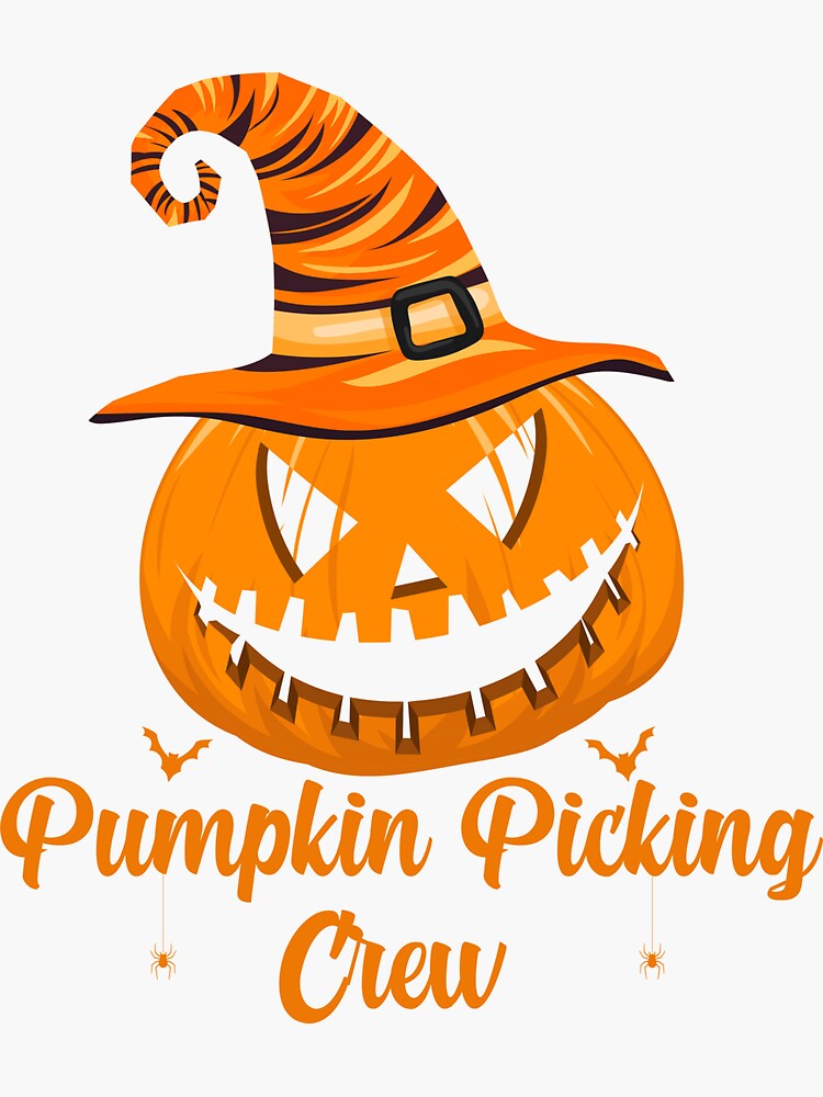 "Pumpkin Picking Crew " Sticker by MohamedNaitSaid | Redbubble