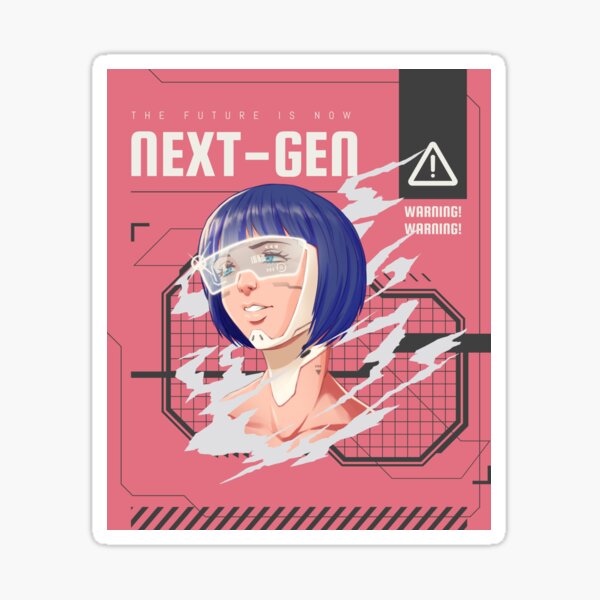 "THE FUTURE IS NOW | NEXT-GEN" Sticker for Sale by AladdinMktgs | Redbubble