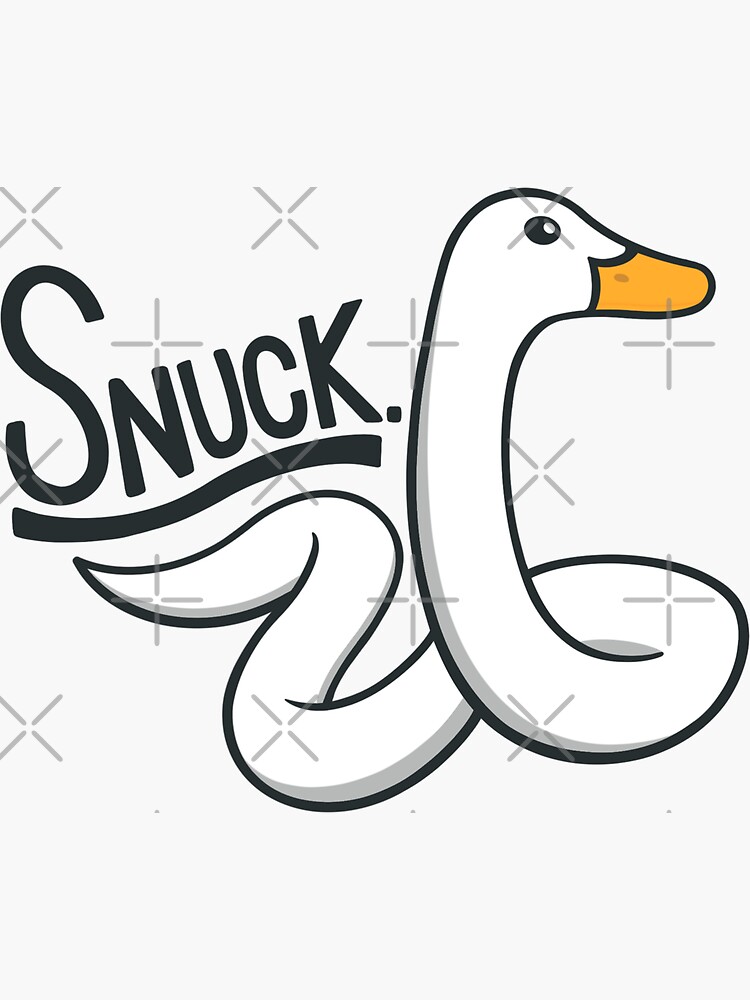 "Snuck funny snake duck design" Sticker for Sale by BaconPancakes21 ...