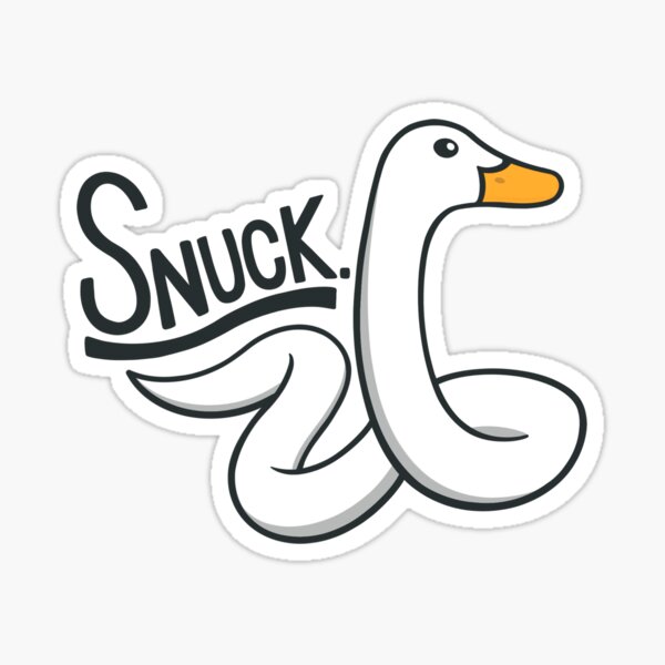 "Snuck funny snake duck design" Sticker for Sale by BaconPancakes21 ...