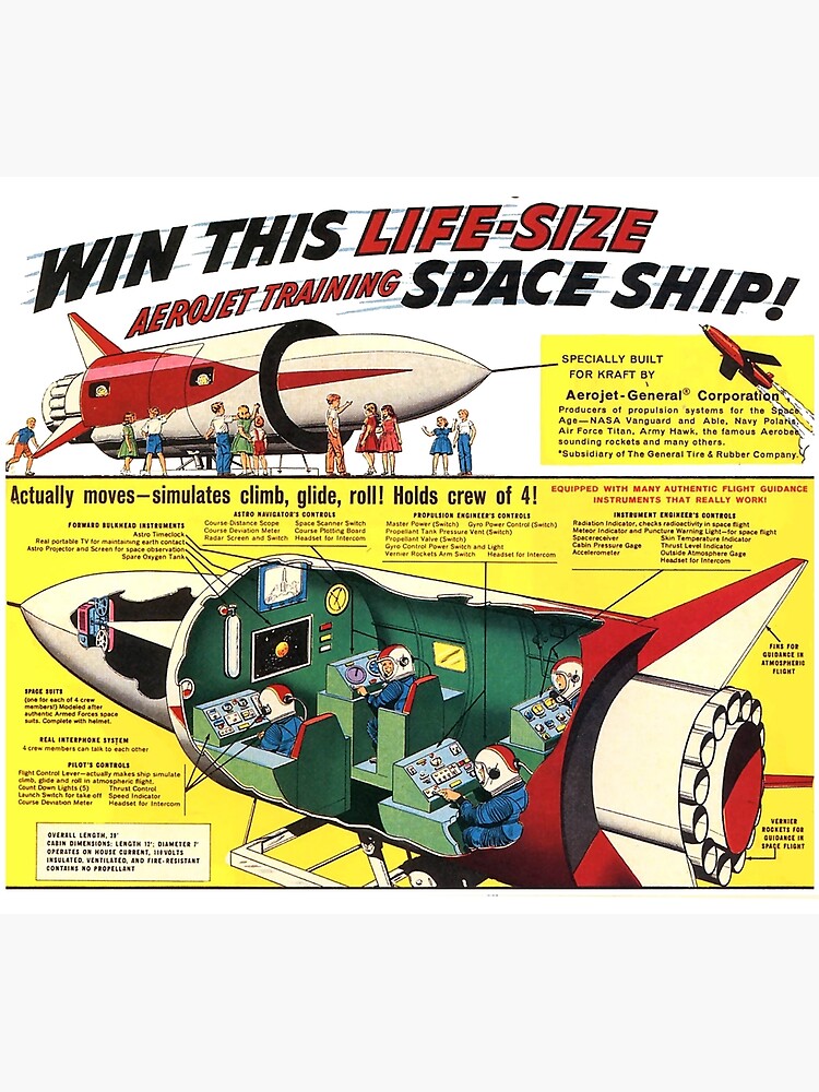 "WIN A SPACE-SHIP! - ADVERT" Poster for Sale by ThrowbackAds | Redbubble