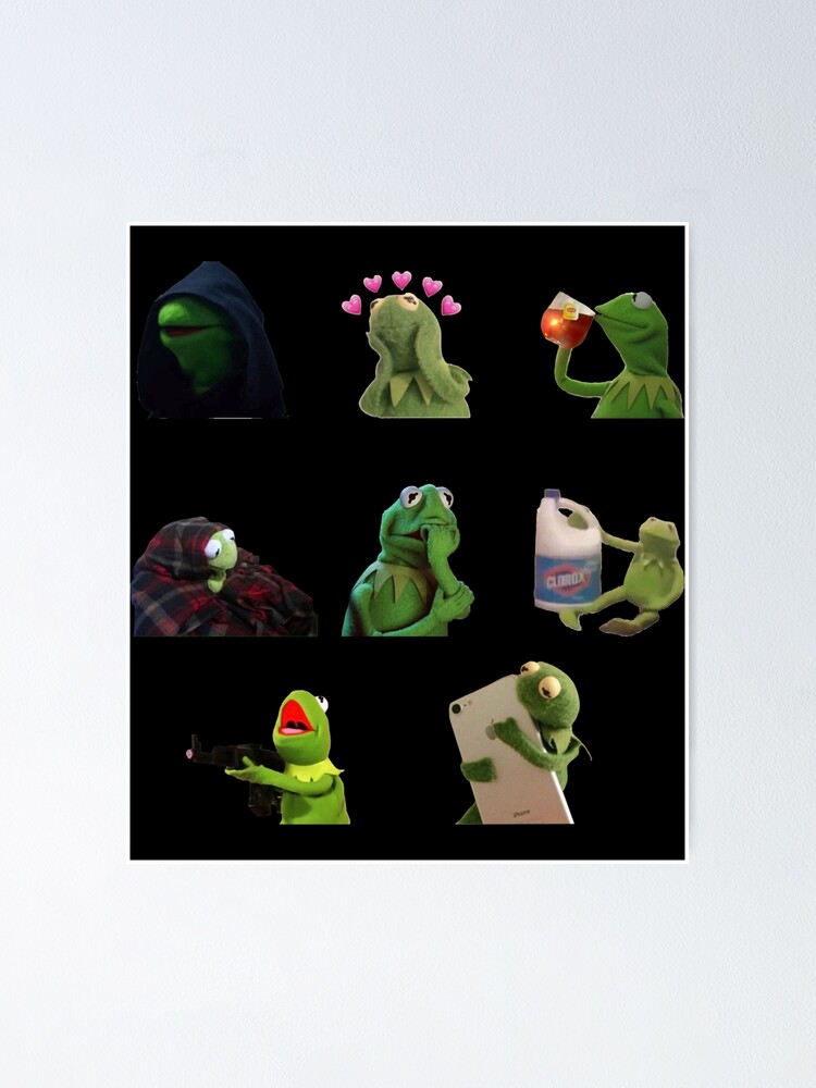 "Kermit Meme Sticker Pack Sticker" Poster for Sale by rkovitch | Redbubble