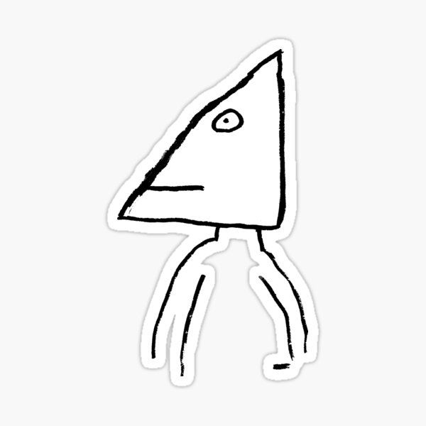 "Triangle Guy" Sticker for Sale by pickleportraits | Redbubble