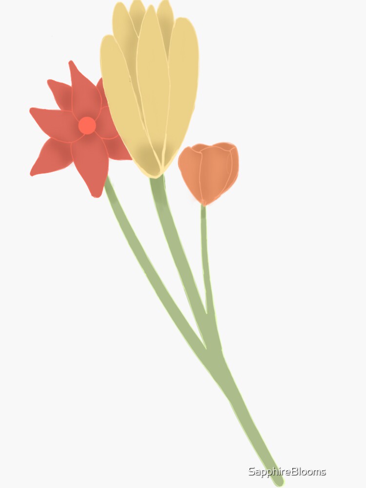 "Cottagecore flowers" Sticker for Sale by SapphireBlooms | Redbubble