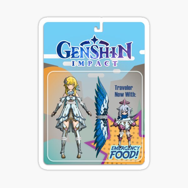 "Lumine with Emergency Food" Sticker for Sale by brokengrin | Redbubble