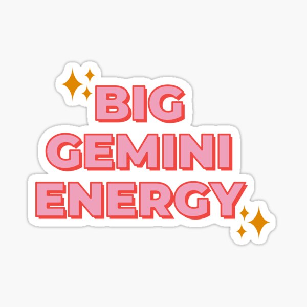 "Big Gemini Energy, Sticker, Tote Bag, Magnet, Astrology, Horoscope ...