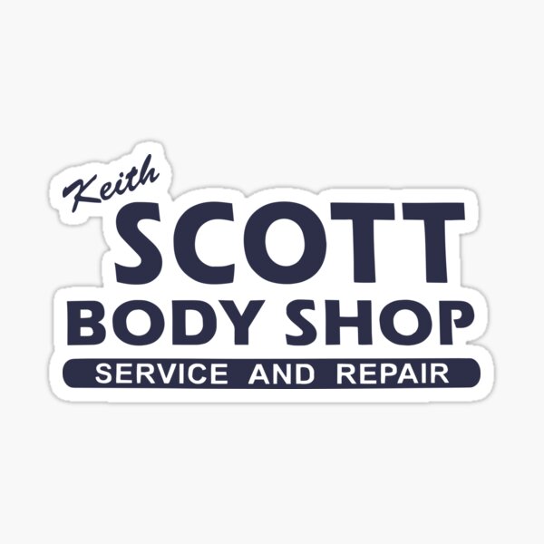 "Keith Scott Body Shop Hoodie – One Tree Hill, Lucas Scott" Sticker for ...