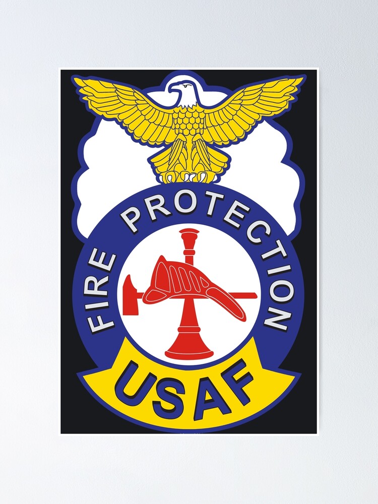 "Air Force Fire Protection Full Color Veteran Patch" Poster for Sale by ...