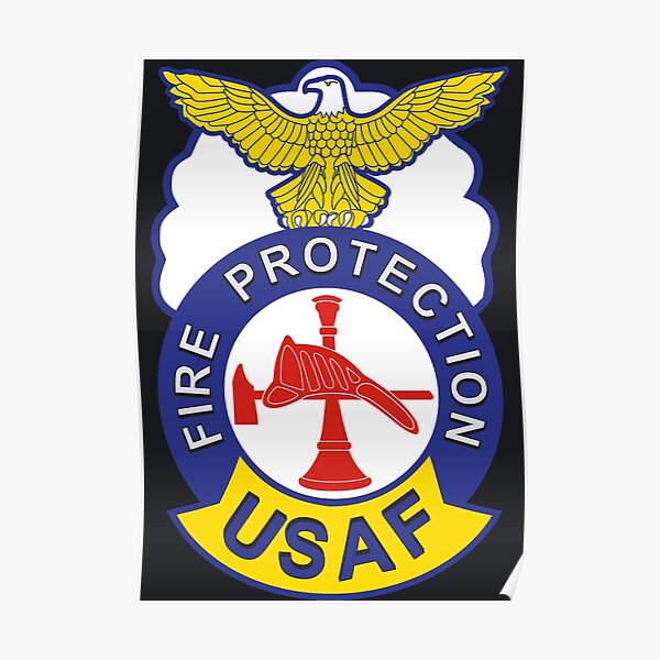 "Air Force Fire Protection Full Color Veteran Patch" Poster for Sale by ...