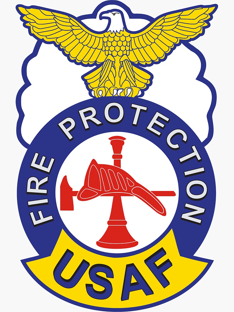 "Air Force Fire Protection Full Color Veteran Patch" Sticker for Sale ...
