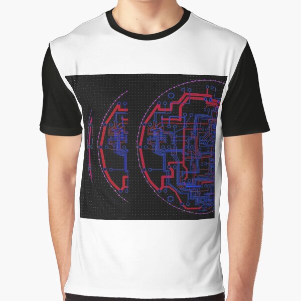 "Technology Design Red and Blue Motherboard" T-shirt for Sale by ...