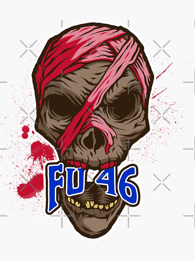 "Fu 46" Sticker for Sale by Neggan | Redbubble