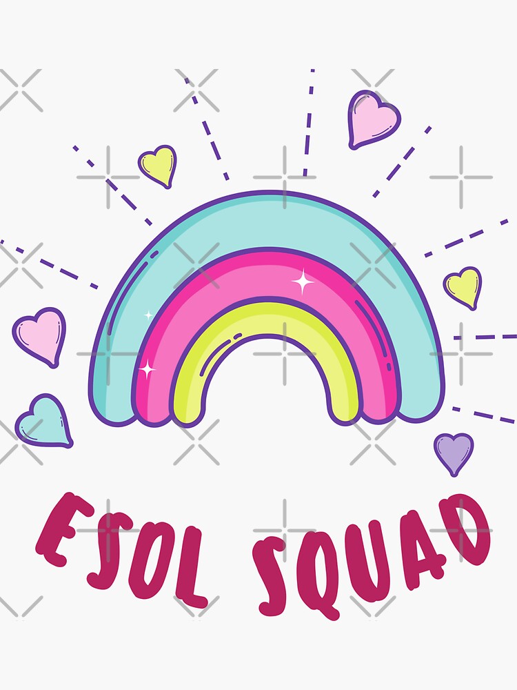 "ESOL squad , Esol teacher,students esol teacher t-shirts" Sticker for ...