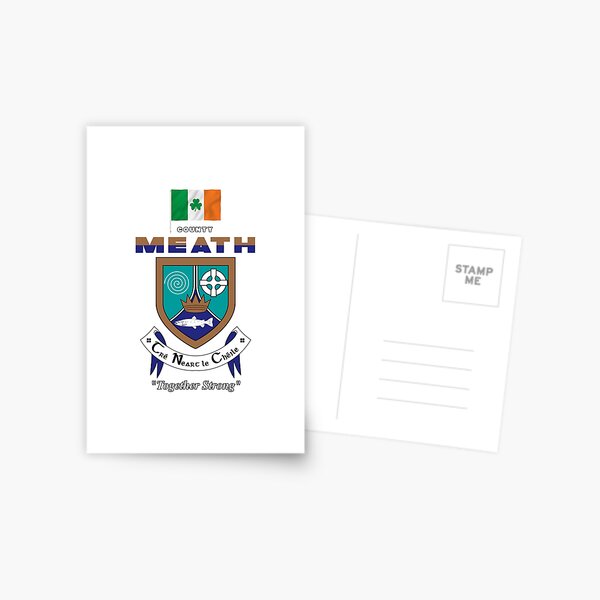 "COUNTY MEATH IRELAND - OFFICIAL CREST" Postcard for Sale by Cathal ...