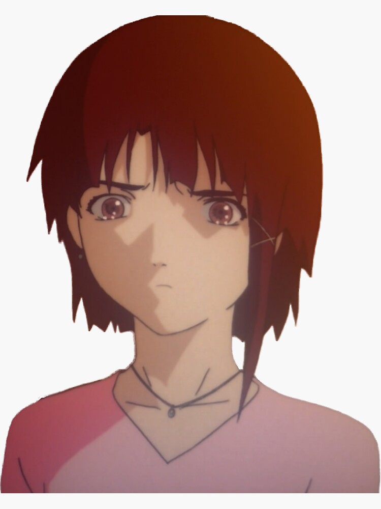 "lain sad" Sticker for Sale by snailhunter66 | Redbubble