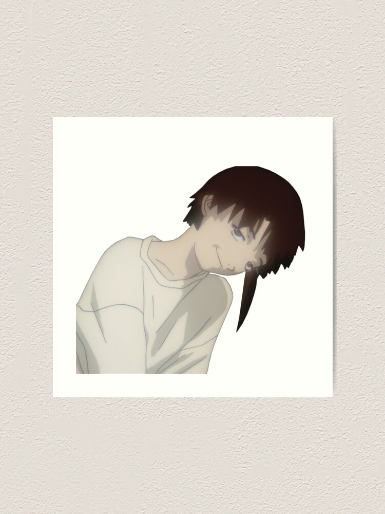 "lain smug" Art Print for Sale by snailhunter66 | Redbubble