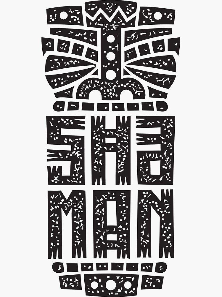"shaman black letters" Sticker for Sale by habib22 | Redbubble