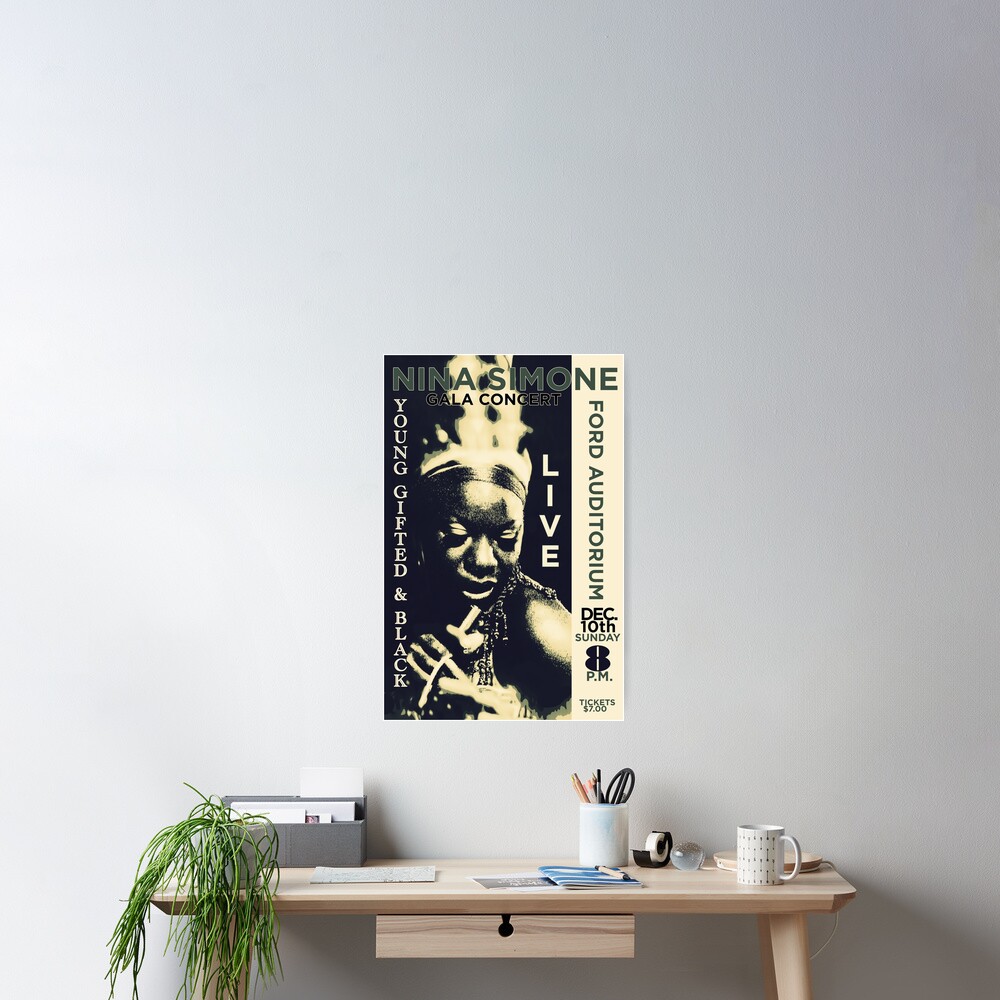 Nina Simone Concert Poster Poster By 310brandla Redbubble