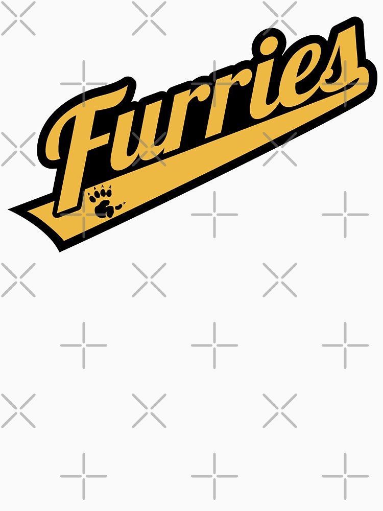"Furries Baseball Text" T-shirt by samohtlion | Redbubble | furry ...