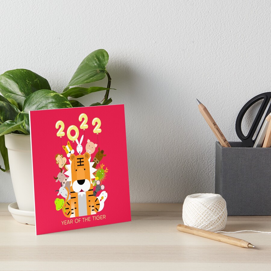 "Chinese Lunar New Year 2022 - Year of the Tiger 2022" Art Board Print ...