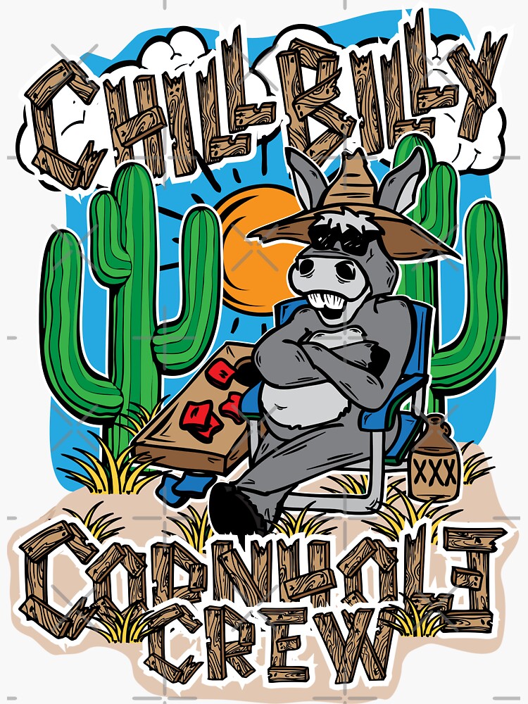 "Chill Billy Cartoon" Sticker for Sale by crazydesigns007 | Redbubble