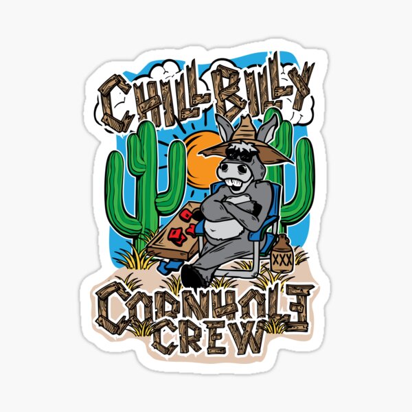 "Chill Billy Cartoon" Sticker for Sale by crazydesigns007 | Redbubble