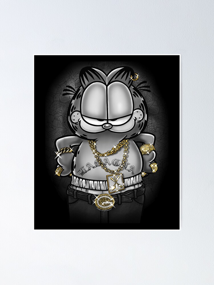 "Garfield Gangster For Life" Poster for Sale by SimoneKebler | Redbubble